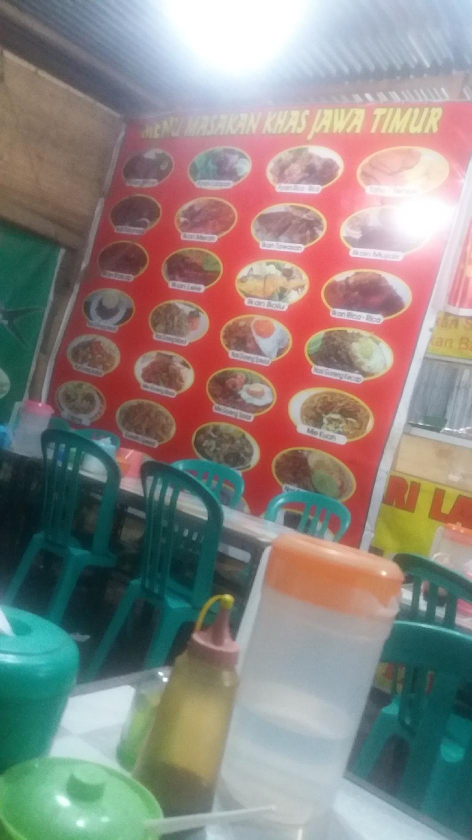 Menu at Sari Laut Pak Syahrul restaurant, Makassar