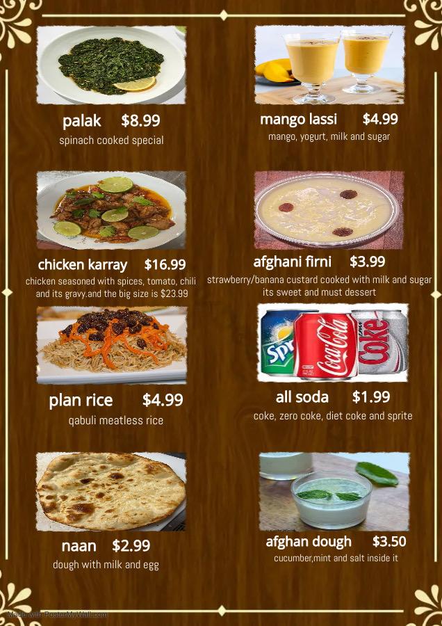 Menu at Suwanee Kabab House BBQ, Suwanee