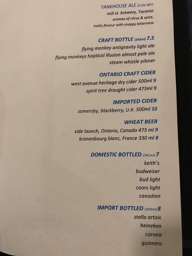 Menu at Azure Restaurant & Bar, Toronto, 225 Front St W
