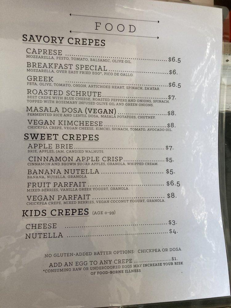 Menu at Lockwood Cafe, Ames