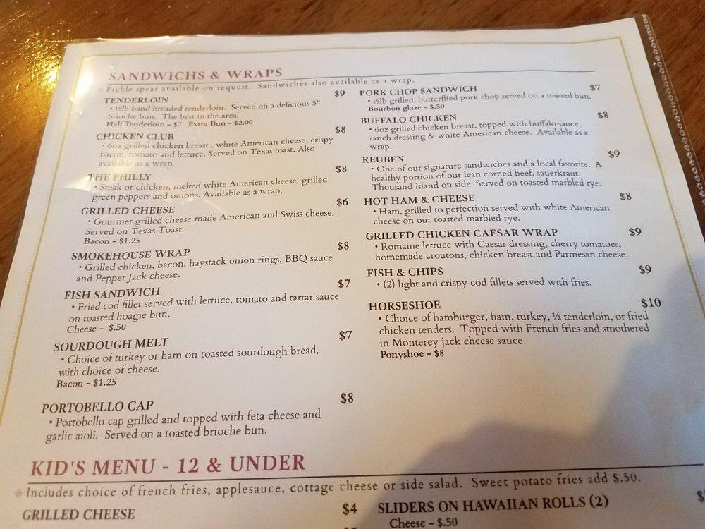 Menu at Maquet's Rail House pub & bar, Pekin