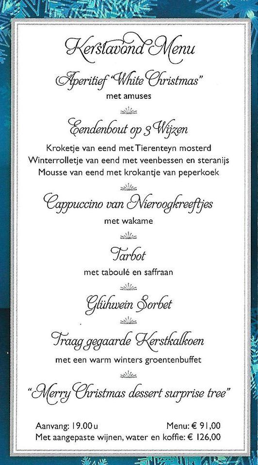 Menu at Mistral, Stekene