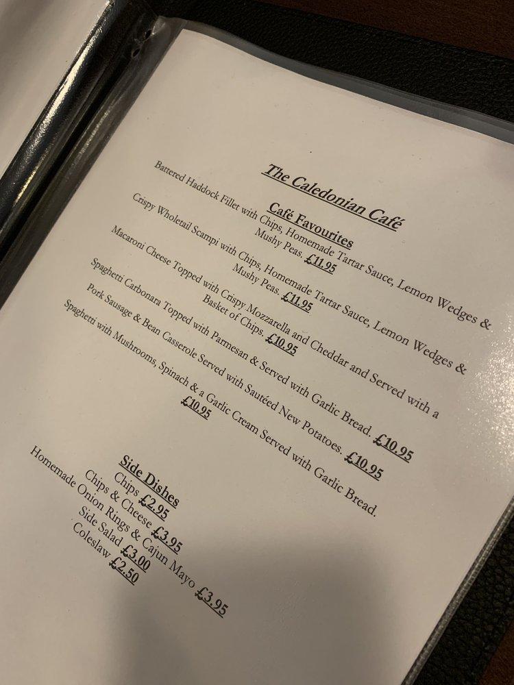 Menu at The Caledonian Cafe, Portree