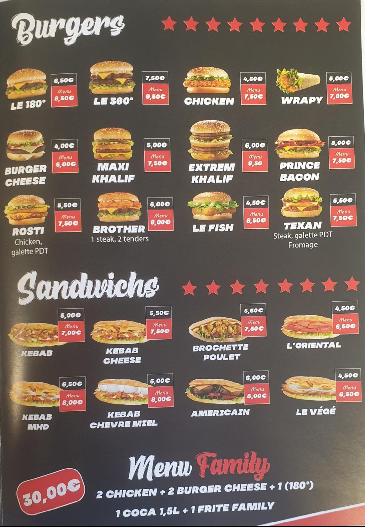 Menu at Snack MHD restaurant, Nilvange