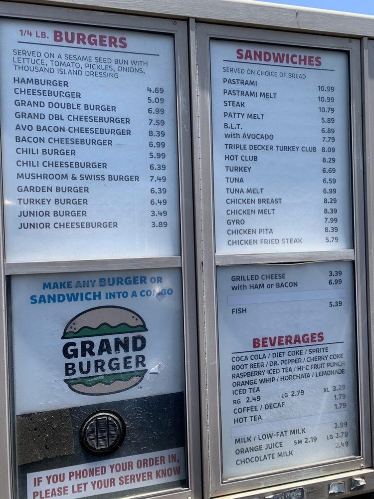 Menu at Grand Burger, Glendora fast food, Glendora