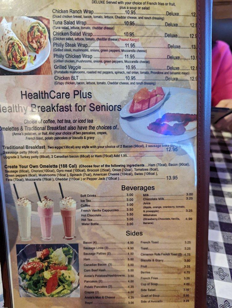 Menu at Annie’s Restaurant & Pancake House, Palatine