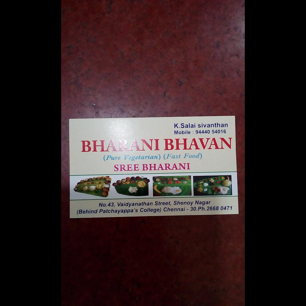 Bharani Bhavan, Chennai - Restaurant reviews