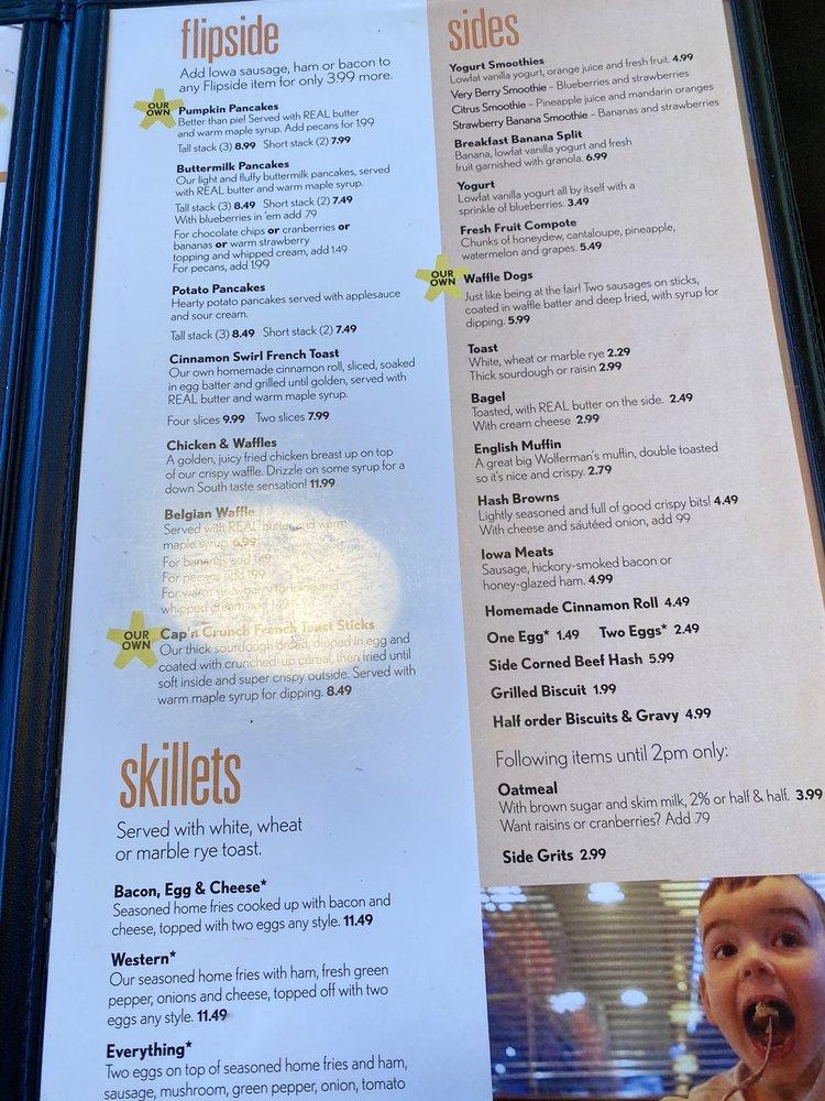 Menu at Drake Diner restaurant, Des Moines