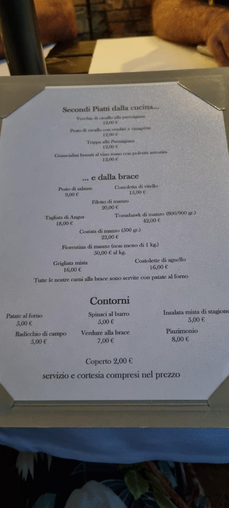Menu da Trattoria il Fiore antica osteria ristorante, Sala Baganza