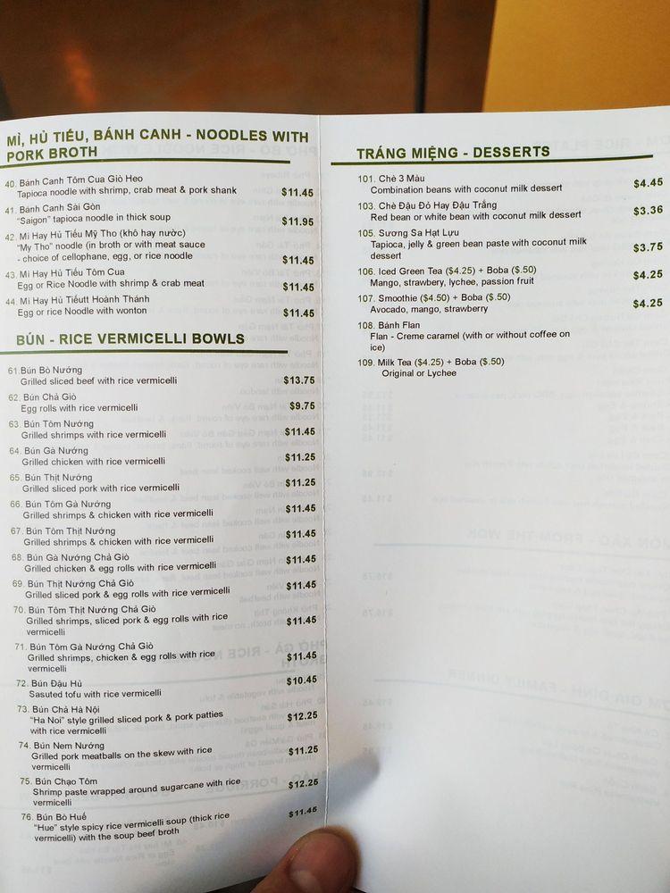 Menu at Pho Saigon 8 restaurant, Las Vegas, 45 E Silverado Ranch Blvd ...