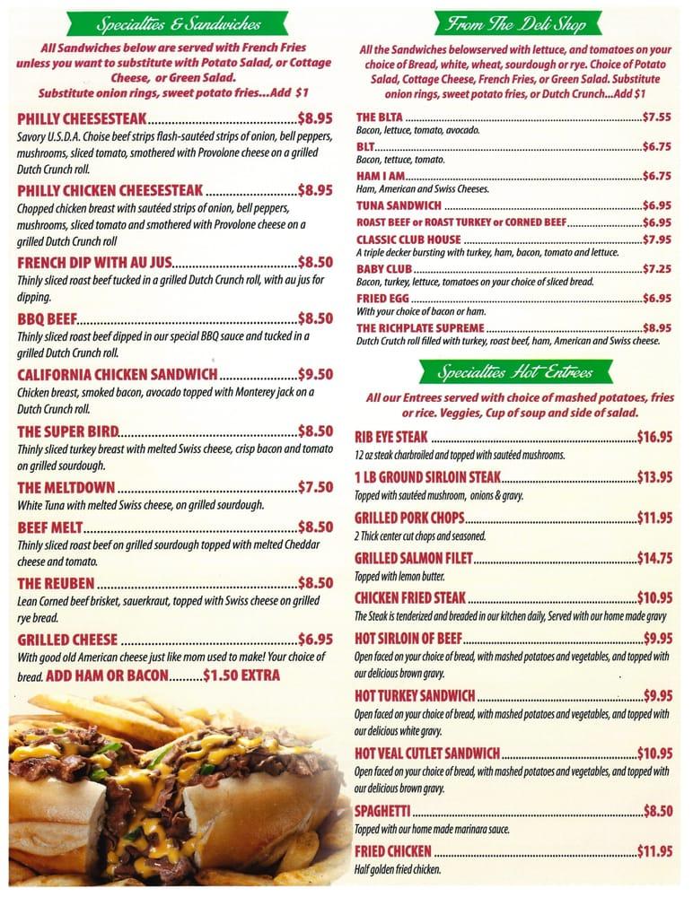 Menu at Rich Plate Restaurant & Café, Lockeford