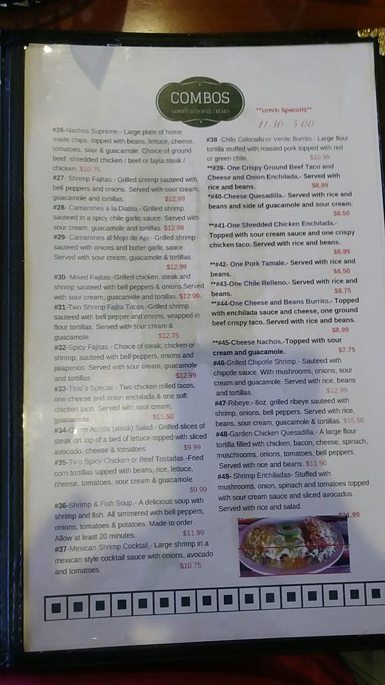 Menu at Café Garcia restaurant, Enid, 324 S Grand Ave St