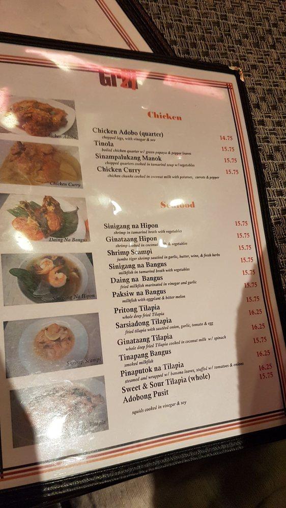Menu at Grill 21 restaurant, New York City, 346 E 21st St