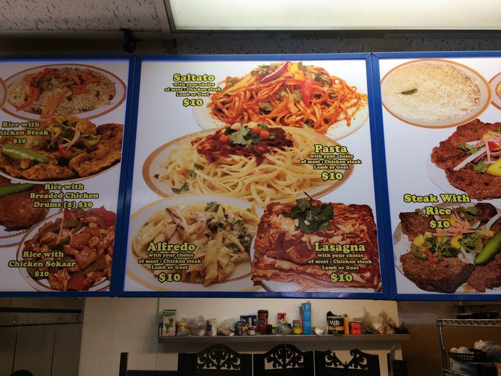 Menu at Noor Somali Restaurant, Salt Lake City