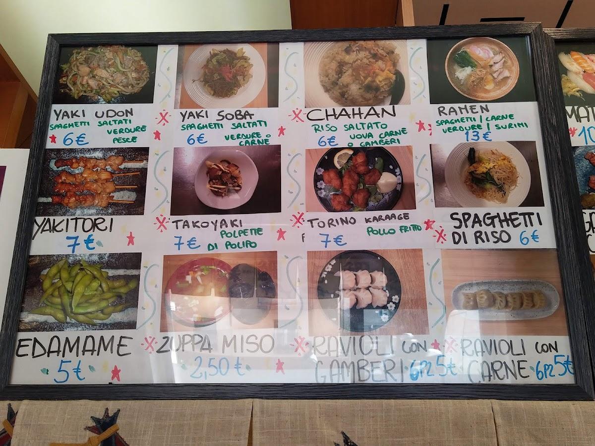 Menu at Sushi Yayoi restaurant, Verona