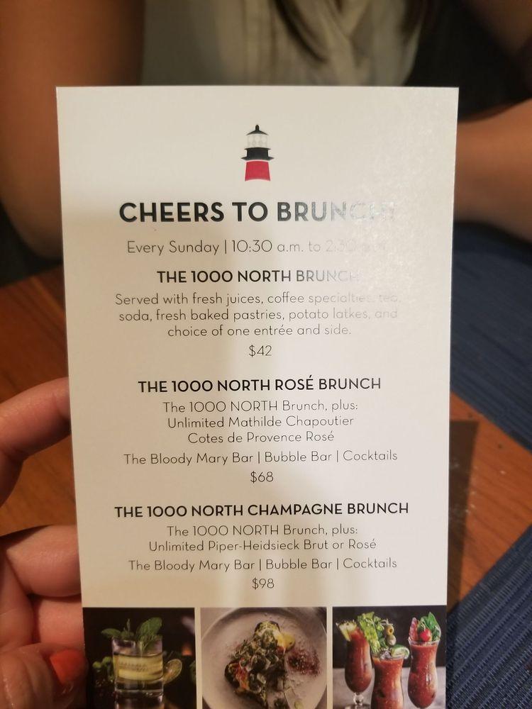 Menu at 1000 NORTH pub & bar, Jupiter
