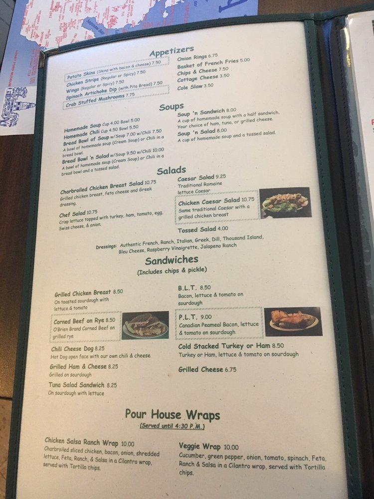 Menu at Dick's Pour House pizzeria, Lake Leelanau