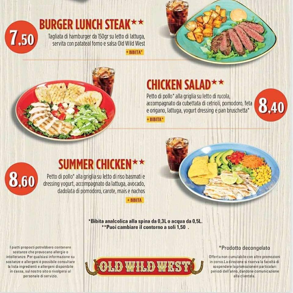 Menu da Old Wild West pub & bar, Rimini