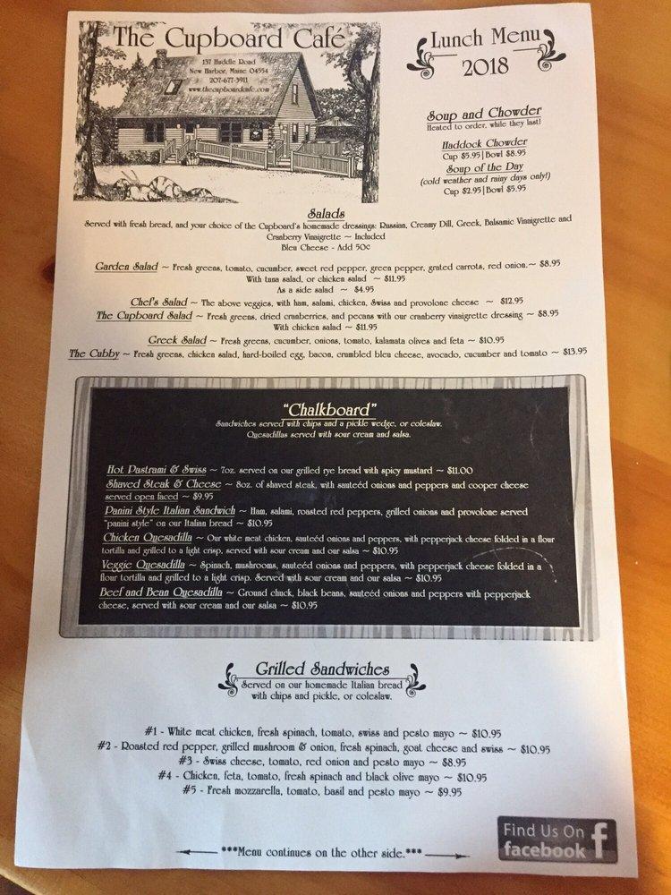 Menu at The Cupboard Café cafe, Bristol