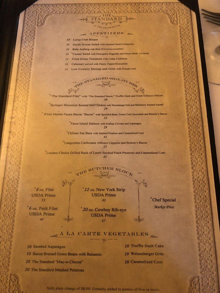 Menu at The Standard pub & bar, Nashville, 167 Rosa L Parks Blvd