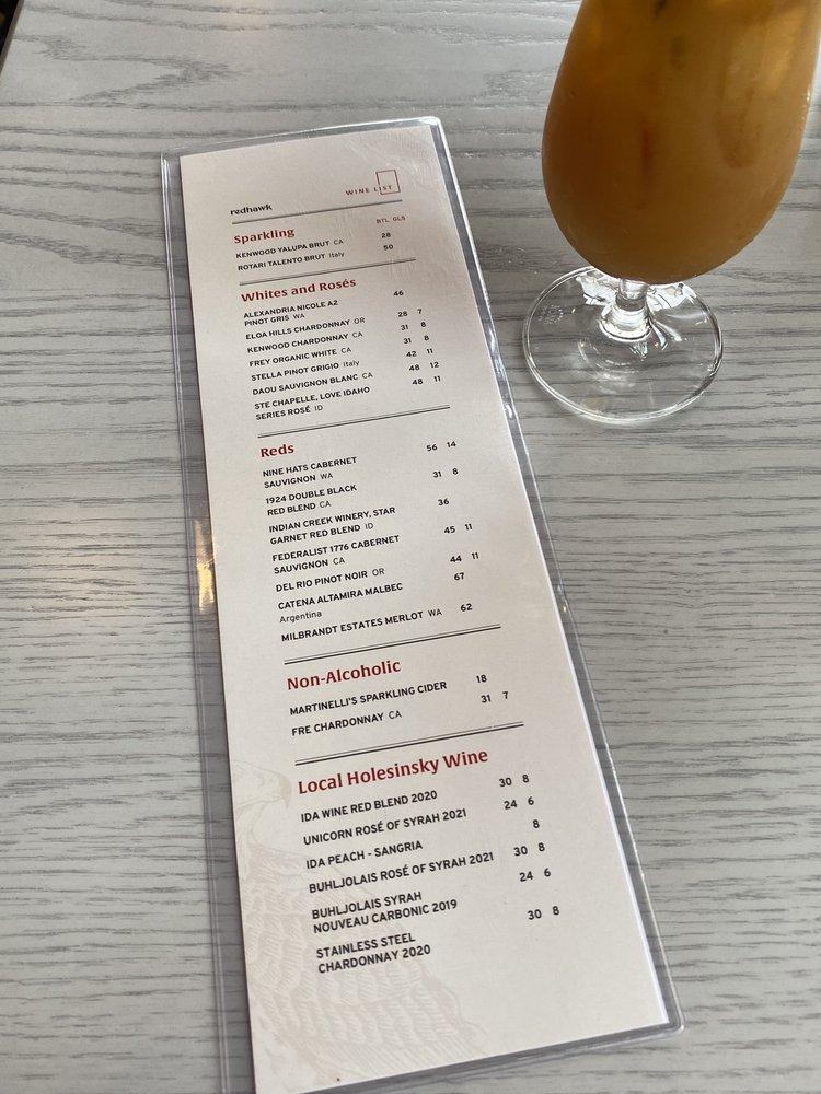 Menu at Redhawk Gastropub, Twin Falls