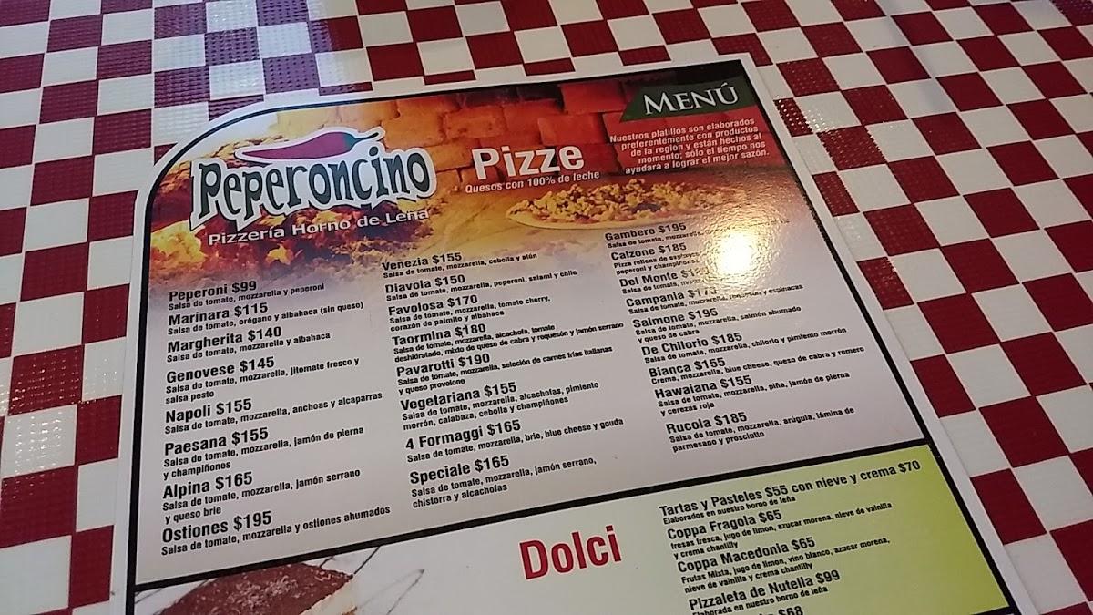 Menu at peperoncino puerta norte restaurant, Chihuahua, Circuito ...