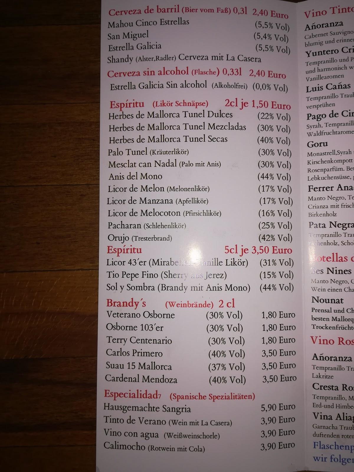 Speisekarte von Viva la Vida pub & Bar, Essen
