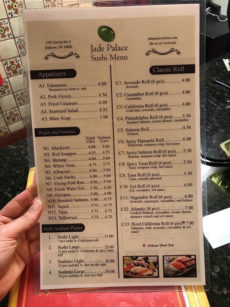 Menu at Jade Palace Restaurant, Bellevue