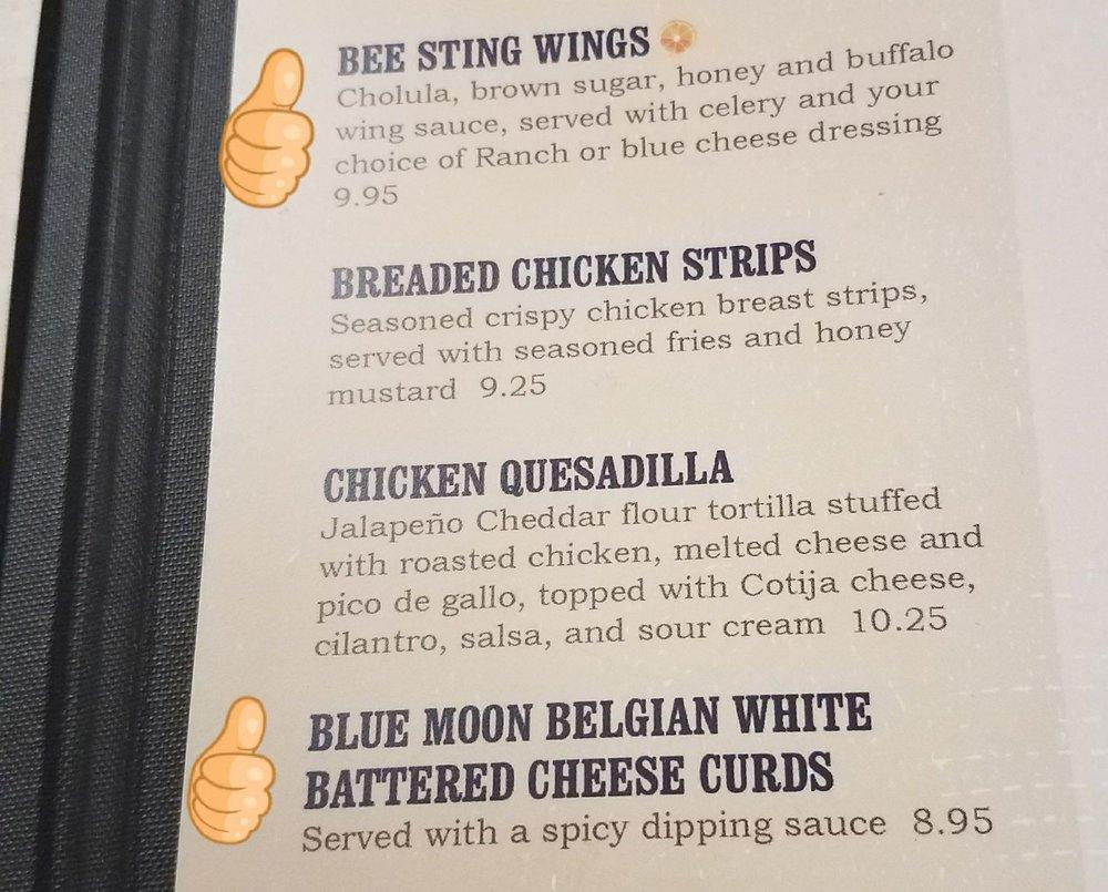 Menu at Blue Moon Taphouse pub & bar, Norfolk