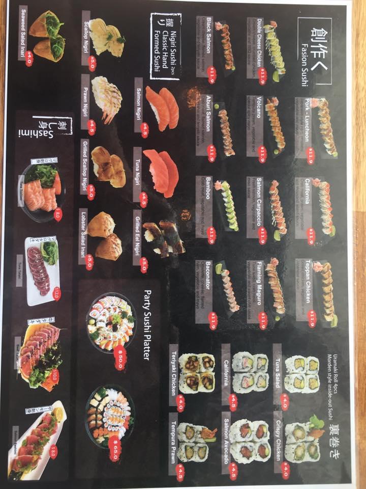 Menu at Ninja Sushi Burrito - Allenstown restaurant, Allenstown