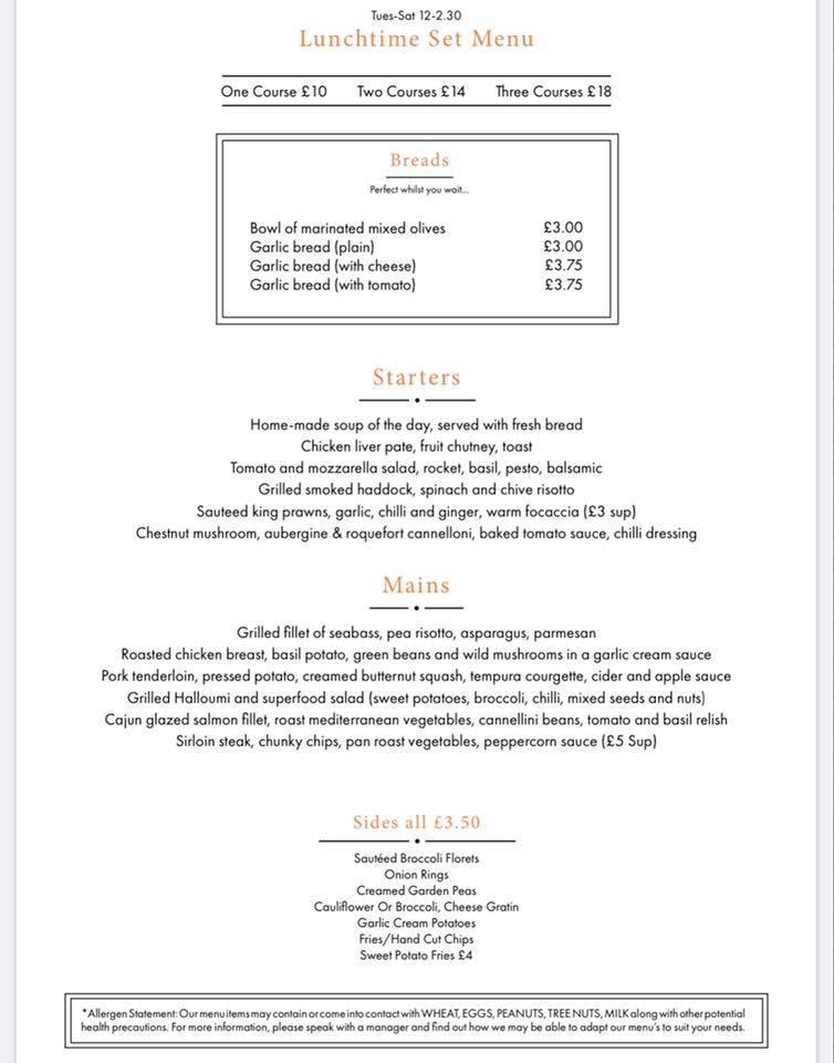 Menu at The Office Bar & Restaurant, Southport