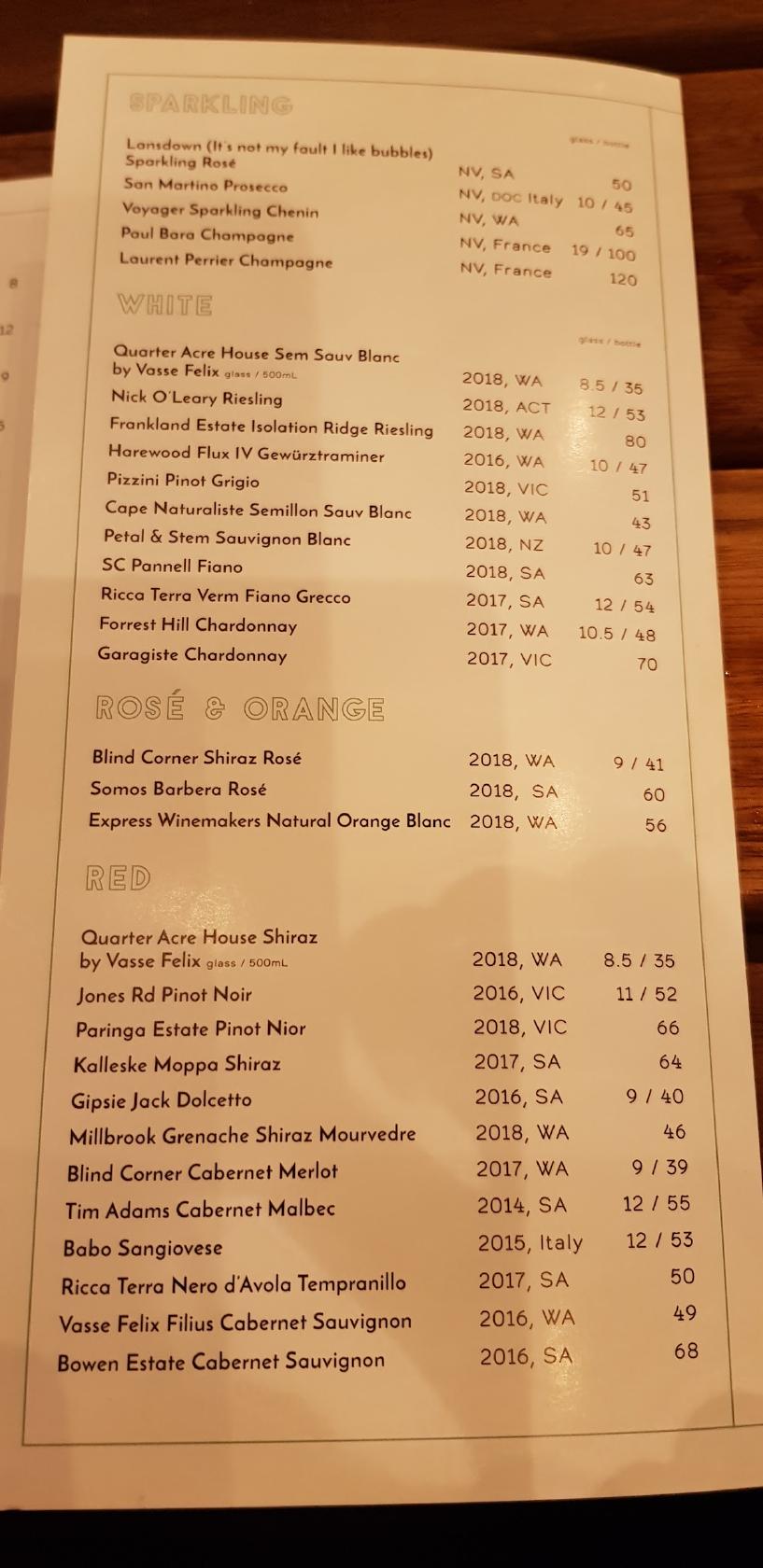 Menu at The Quarter Acre Hotel pub & bar, Applecross