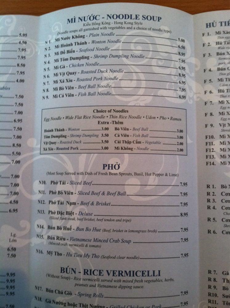 Menu at Asian Legend Vietnamese Cuisine restaurant, Lansdale, 844 W Main St