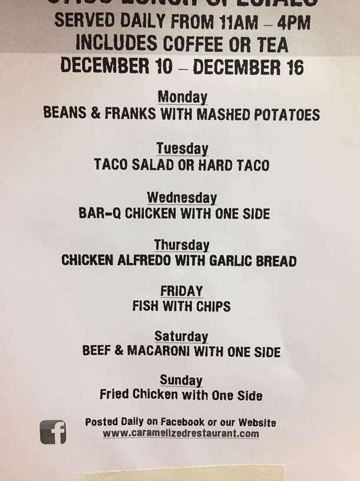 Menu at Route 11 Diner BBQ, Woodstock