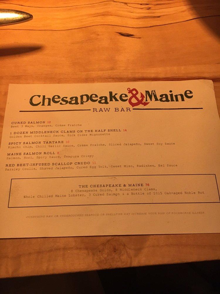 Menu at Dogfish Head Chesapeake & Maine pub & bar, Rehoboth Beach