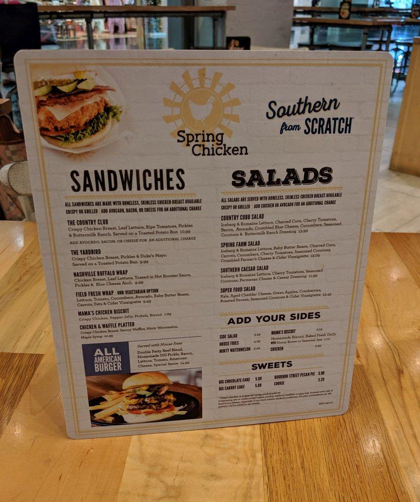 Menu at Spring Chicken - Miami International Airport restaurant, Miami