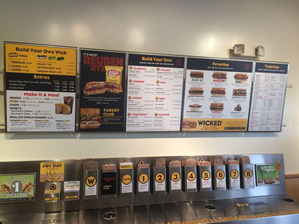 Menu at Which Wich Rockwall, Rockwall, Ridge Rd #103