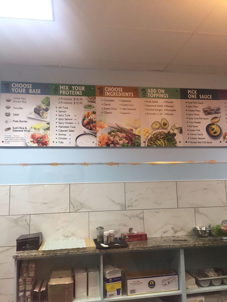 Menu at Poké Falls restaurant, Wesley Chapel
