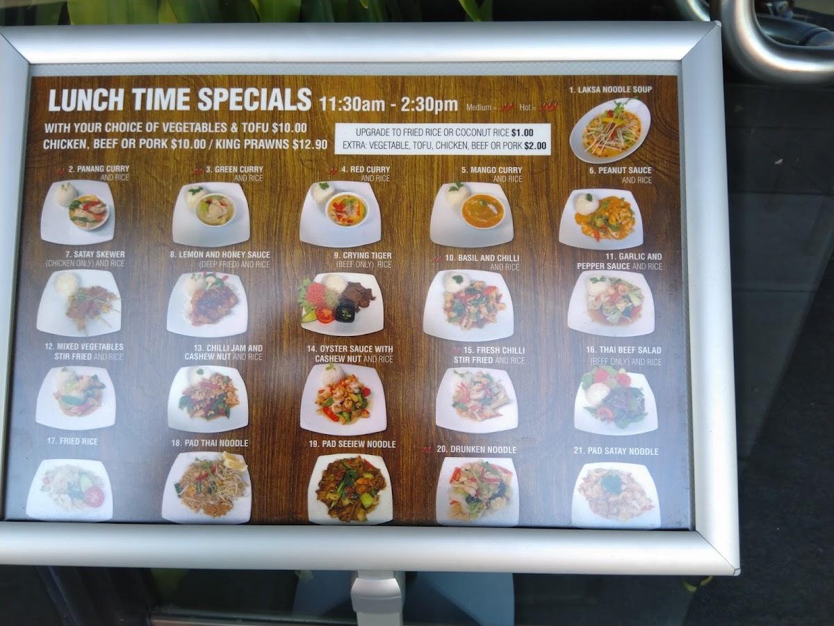 Menu at Sawatdee Thai Restaurant, Batemans Bay