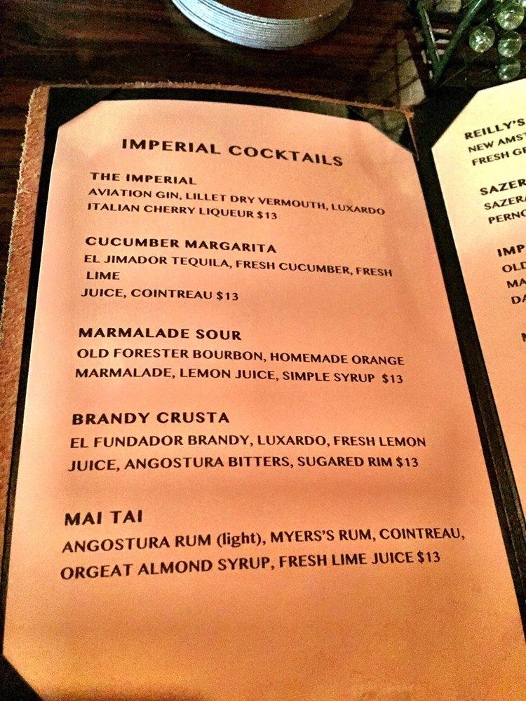 Menu at The Imperial pub & bar, Goleta