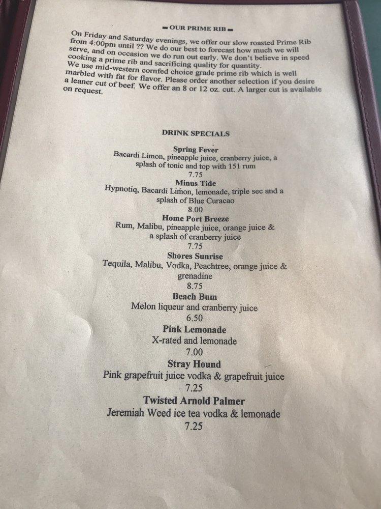 Menu at Home Port Restaurant, Ocean Shores