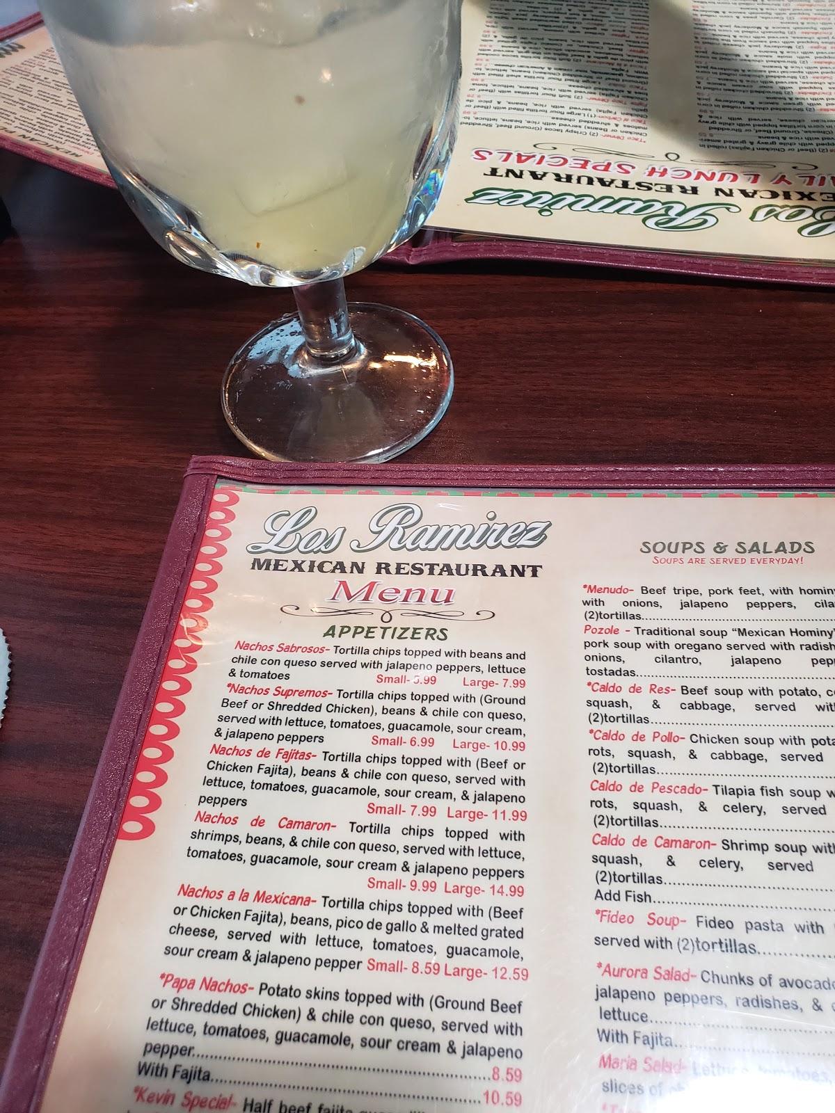 Menu at Los Ramirez Mexican Restaurant, Houston, 463 Bay Area Blvd