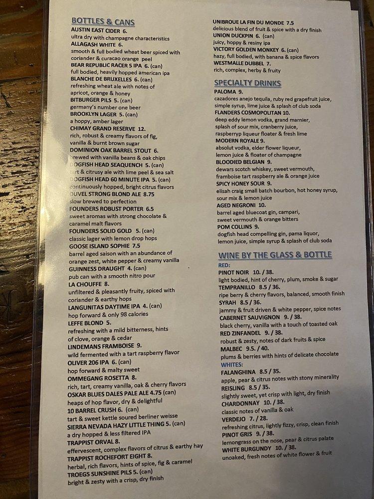 Menu at Pig & Publican, Lewes