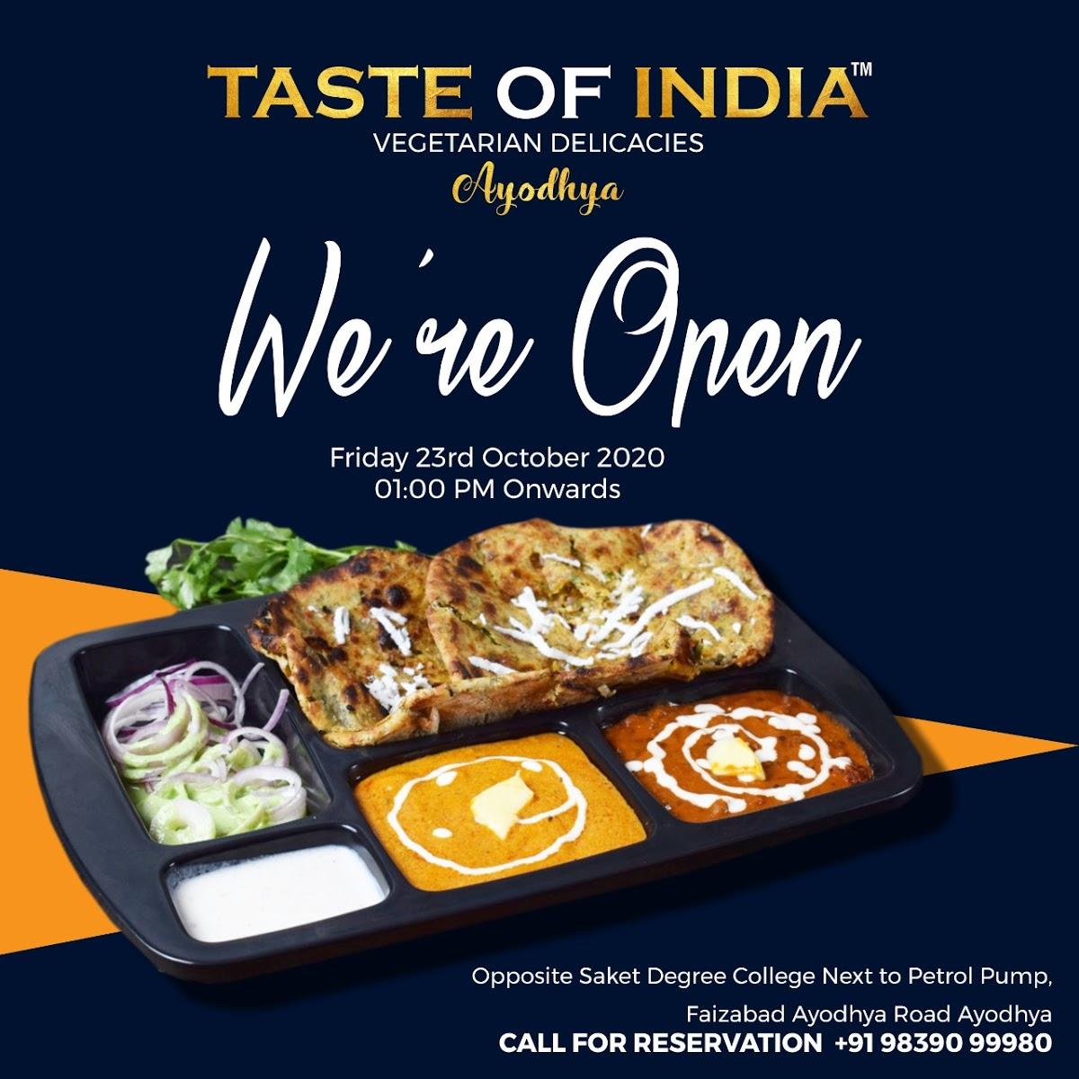 Taste of India Ayodhya, Ayodhya - Restaurant menu, prices and reviews