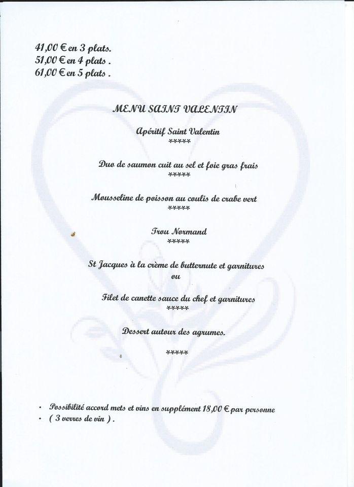 Menu au Auberge Ker Roland restaurant, Herbignac