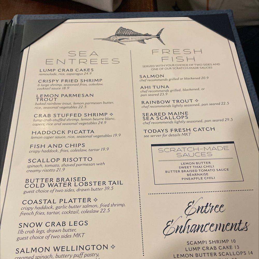 Menu at Coastal Del Mar - Seafood Grill pub & bar, Lady Lake