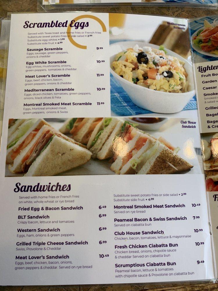 Menu at Scrumptious restaurant, Richmond Hill