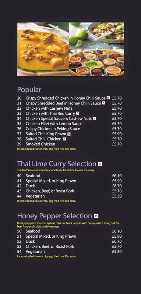 Menu at Tasty Oriental Cuisine fast food, Newtownards