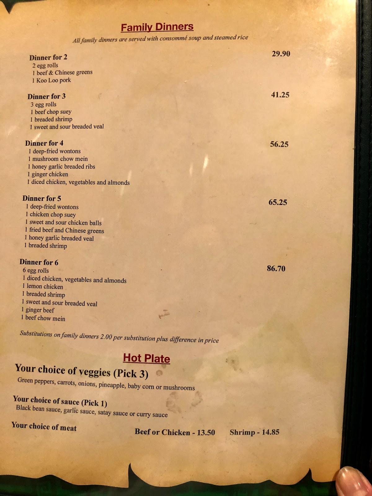 Menu at Club Cafe, Russell