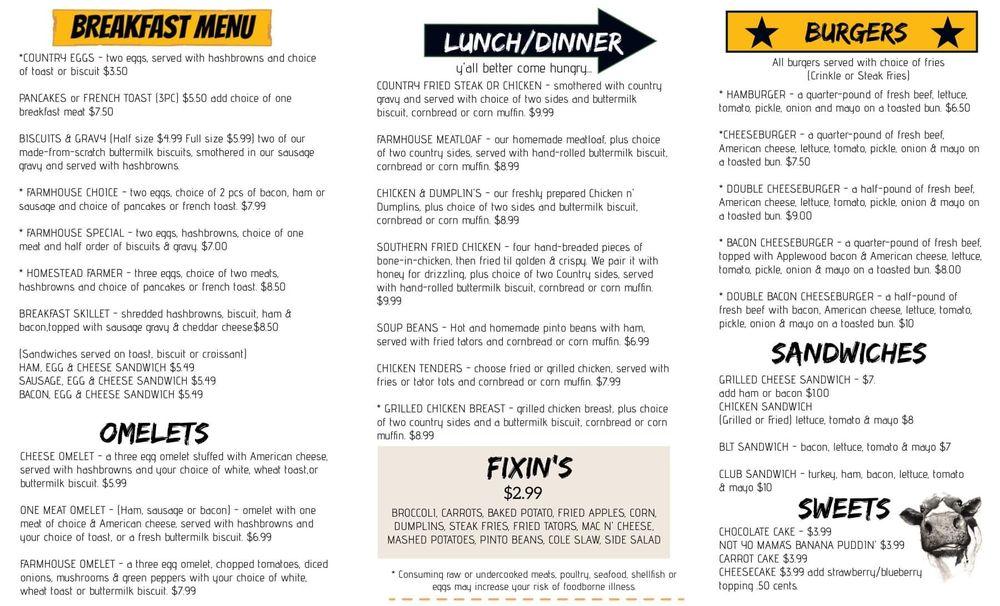The Farmhouse Diner in Trenton - Restaurant menu and reviews
